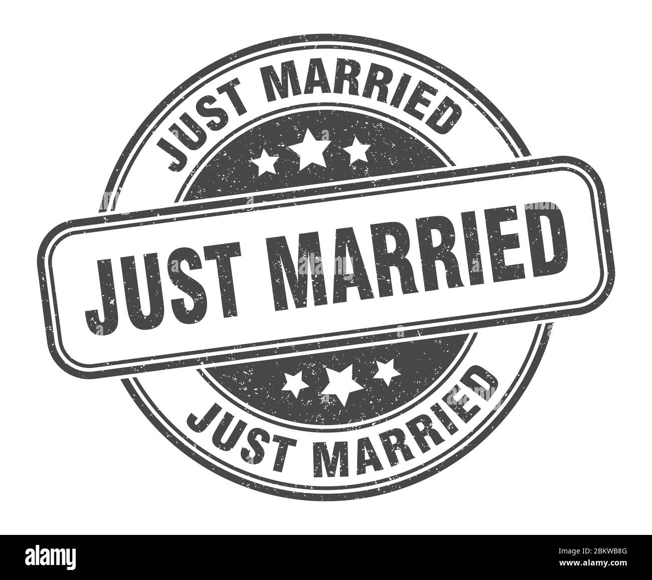 just married stamp. just married round grunge sign. label Stock Vector ...