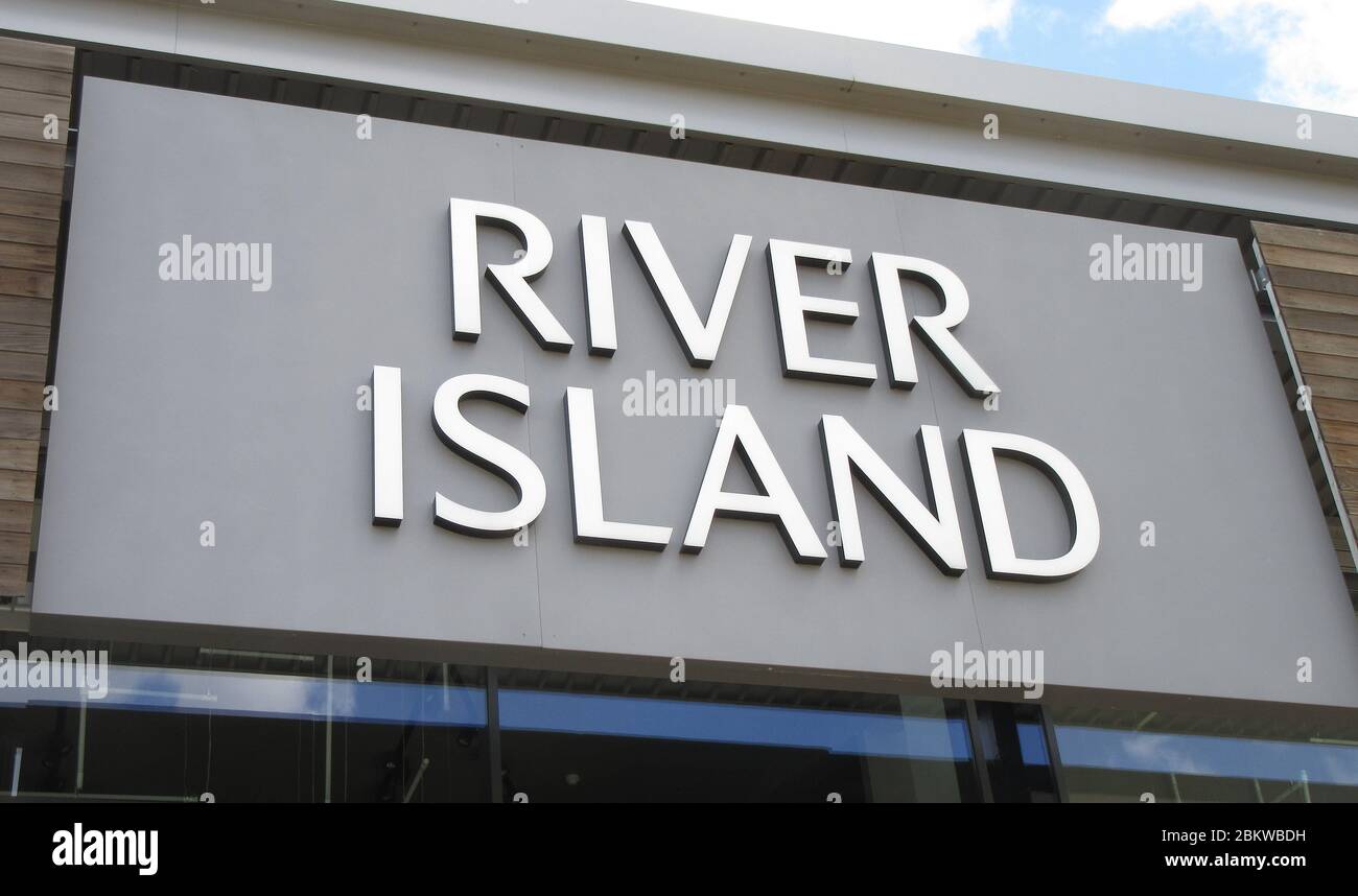 United Kingdom. 3rd May, 2020. River Island logo seen displayed on a ...