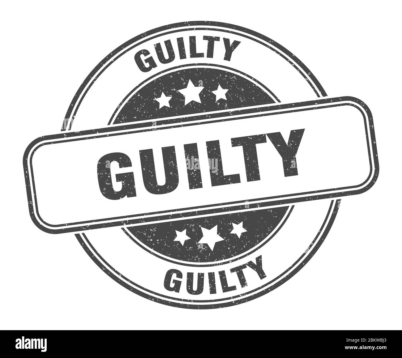 guilty stamp. guilty round grunge sign. label Stock Vector Image & Art ...