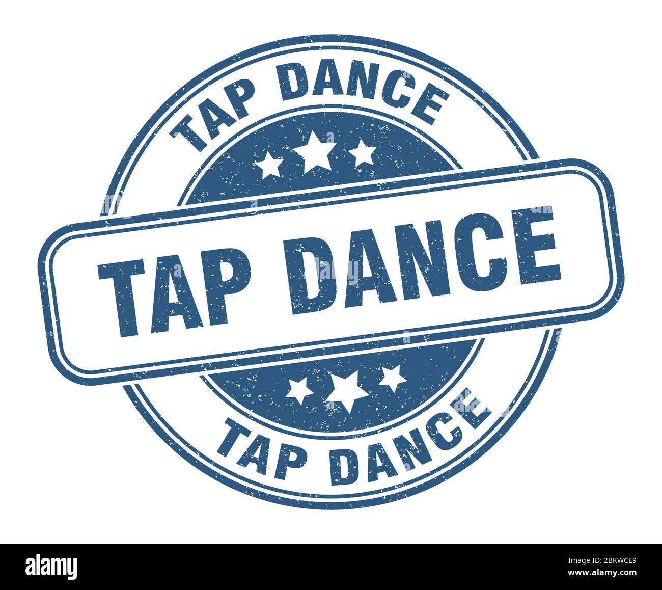 tap dance stamp. tap dance round grunge sign. label Stock Vector Image ...