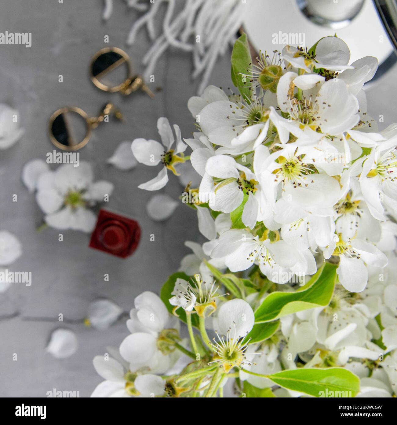 Flower vase on dressing table hi-res stock photography and images - Alamy