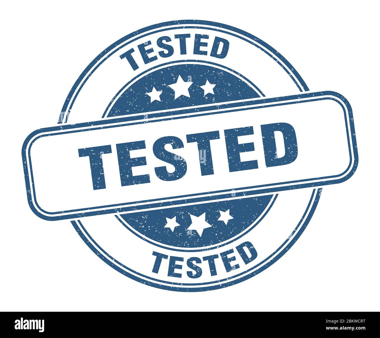 tested stamp. tested round grunge sign. label Stock Vector Image & Art ...