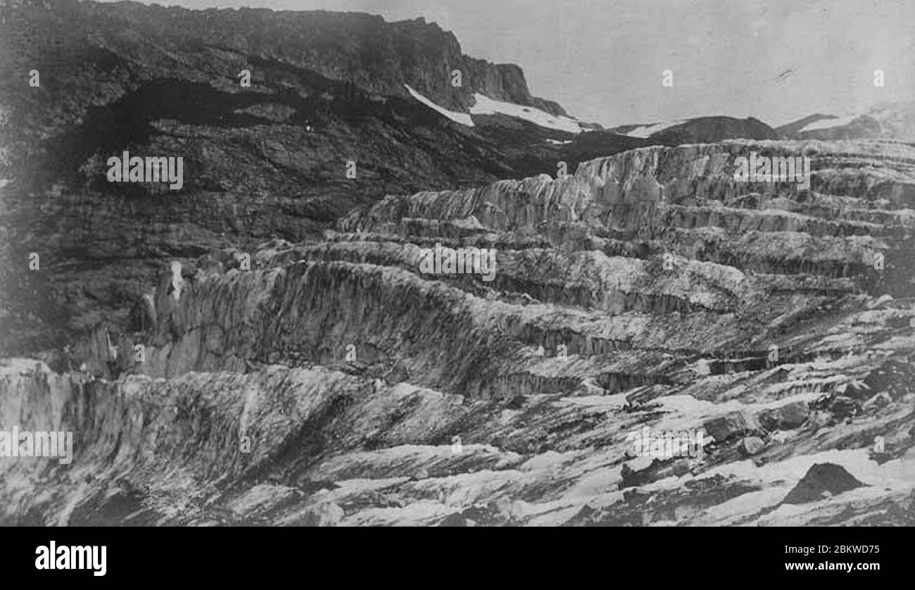 Ice terrace on the Tahoma Glacier Mount Rainier National Park 1905 ...