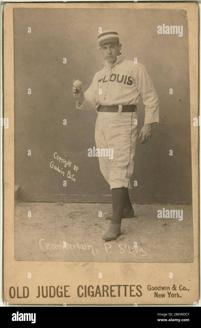 Icebox Chamberlain, St. Louis Browns, baseball card portrait Stock ...