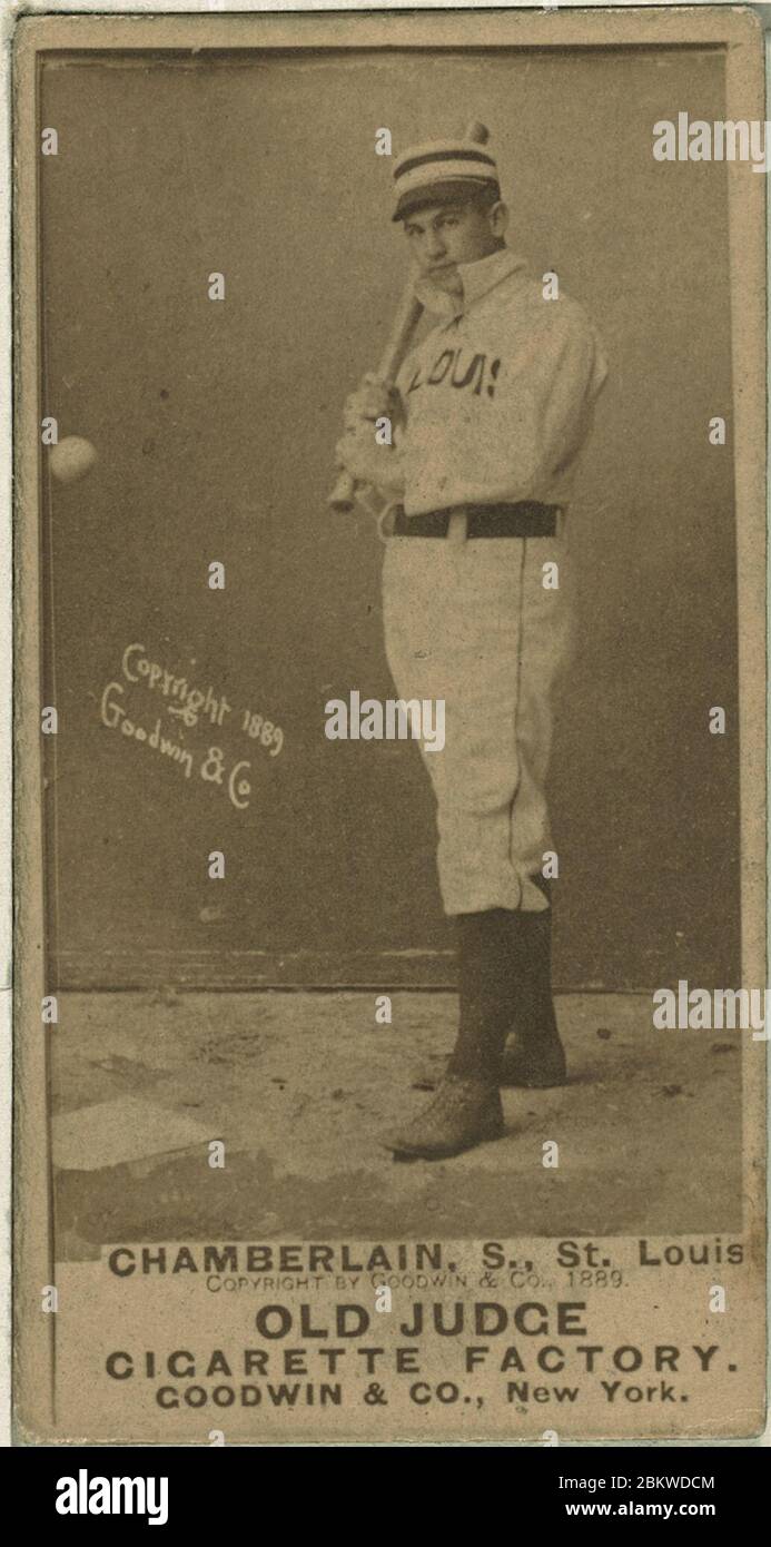 Icebox Chamberlain, St. Louis Browns, baseball card portrait Stock ...