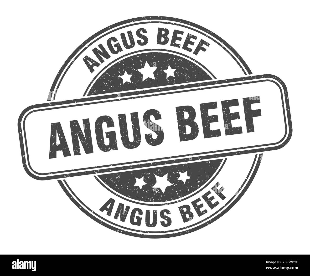 angus beef stamp. angus beef round grunge sign. label Stock Vector ...