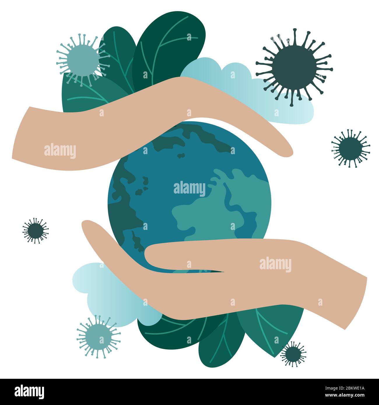 Earth fight corona virus design vector Stock Vector Image & Art - Alamy