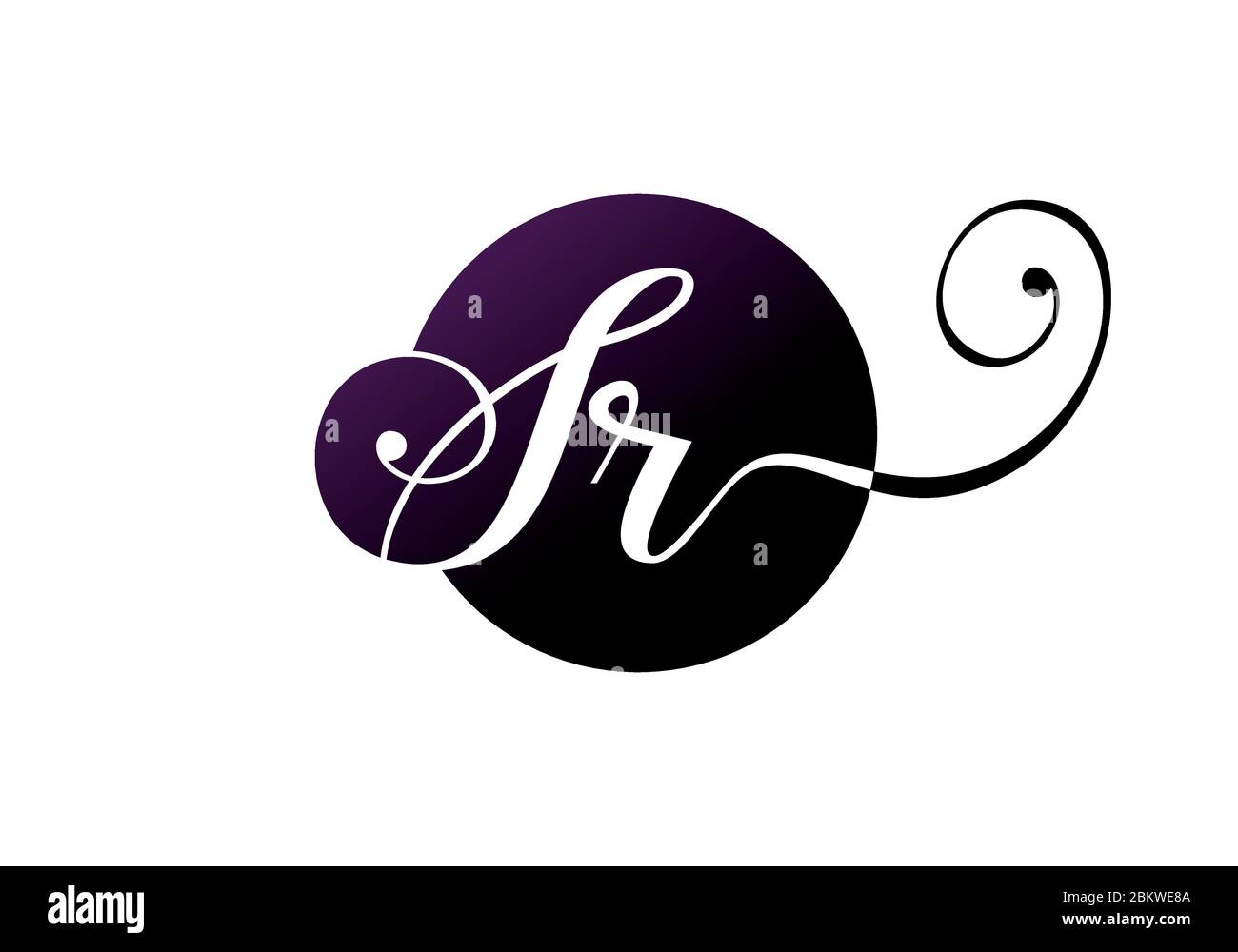 Initial Monogram Letter SR Logo Design Vector Template. Graphic ...