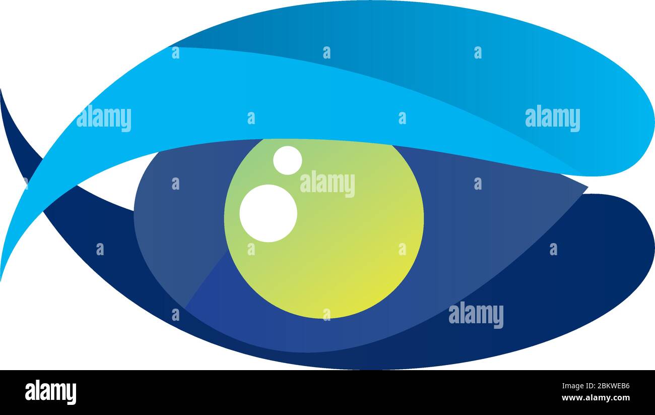 Abstract eye gradient style icon design, View look theme Vector ...