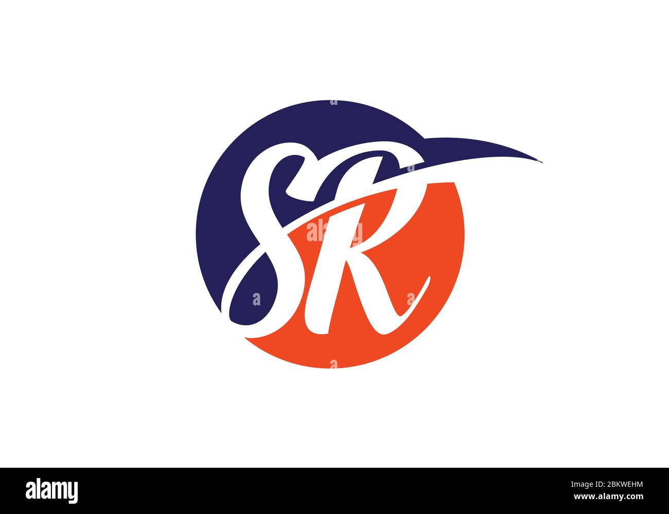 Initial Monogram Letter SR Logo Design Vector Template. Graphic ...