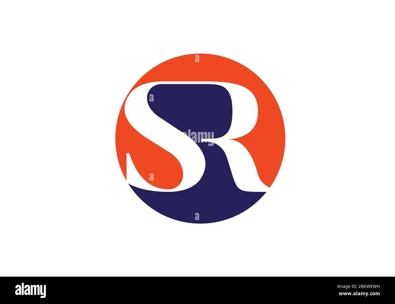 Initial Monogram Letter SR Logo Design Vector Template. Graphic ...