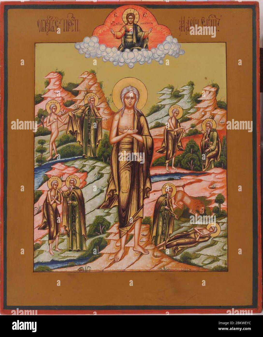 Icon of Mary of Egypt (Mstera, 19th c Stock Photo - Alamy