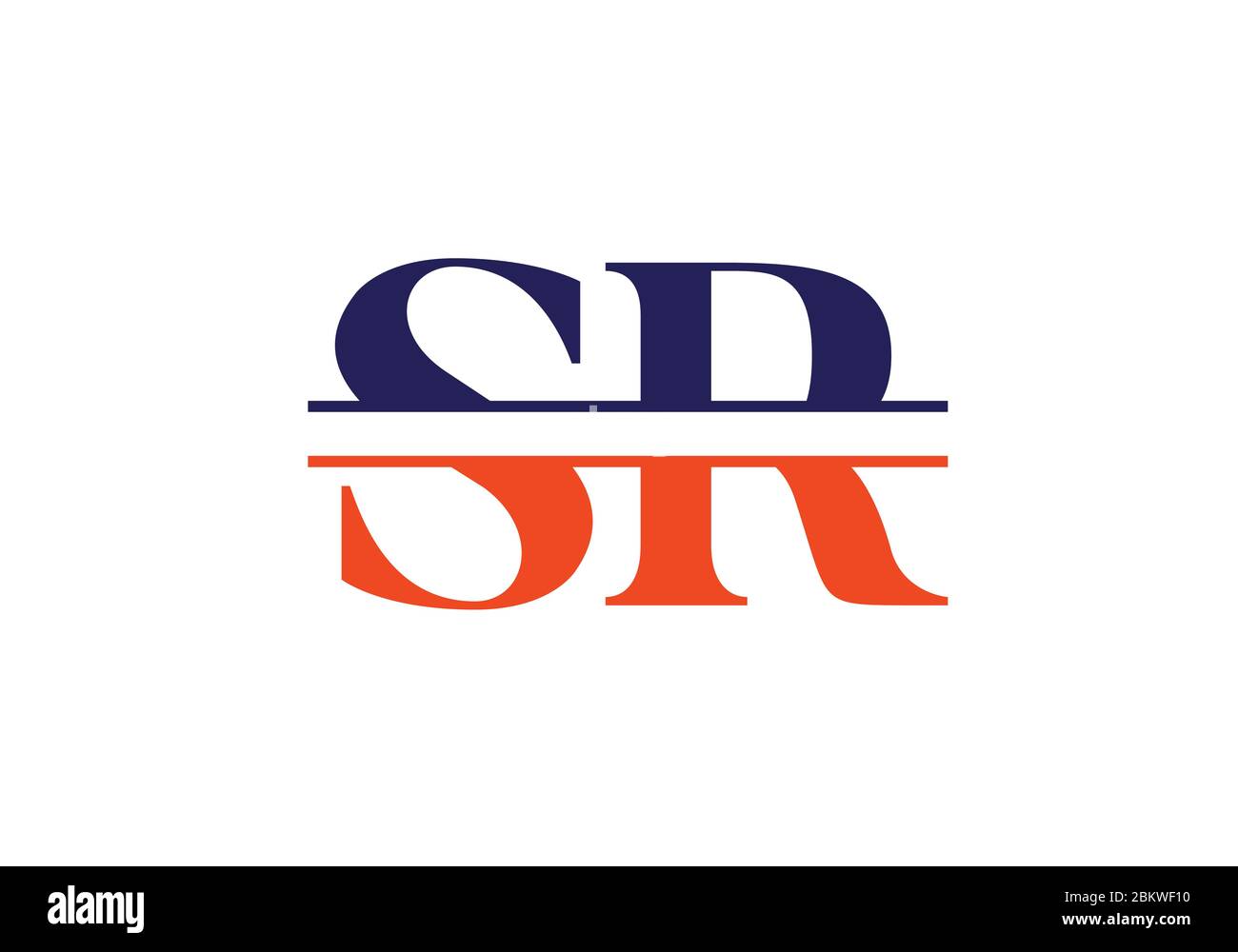 Initial Monogram Letter SR Logo Design Vector Template. Graphic ...
