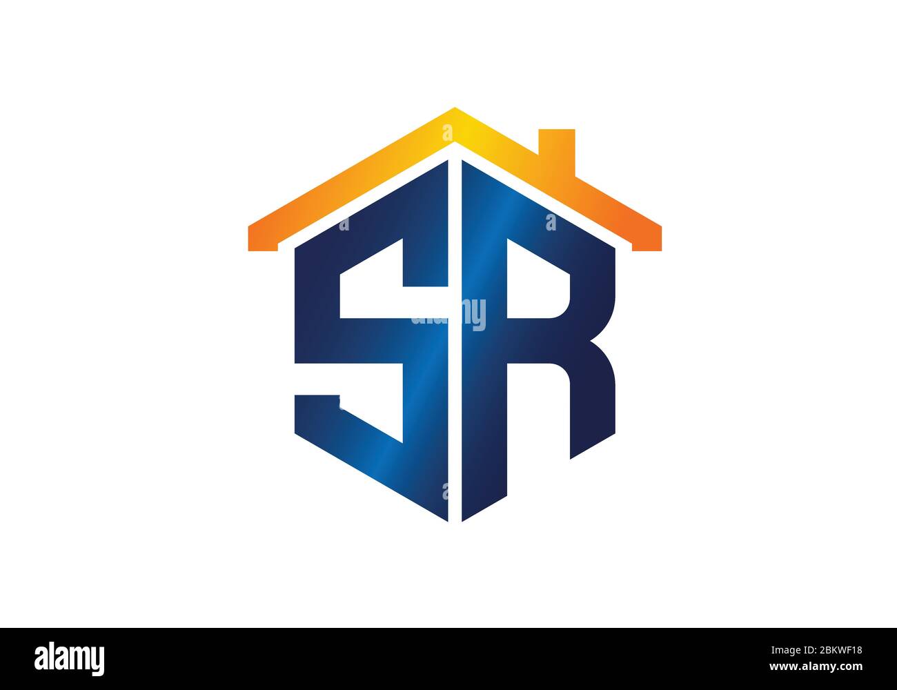 Initial Monogram Letter SR Logo Design Vector Template. Graphic ...