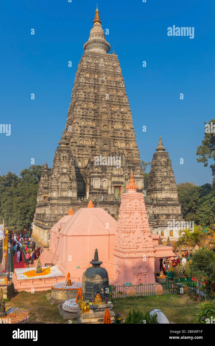 Mahabodhi Temple, Bodh Gaya, Bihar, India Stock Photo - Alamy