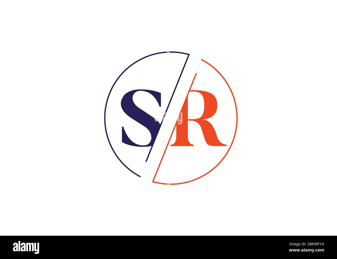 Initial Monogram Letter SR Logo Design Vector Template. Graphic Alphabet Symbol for Corporate ...