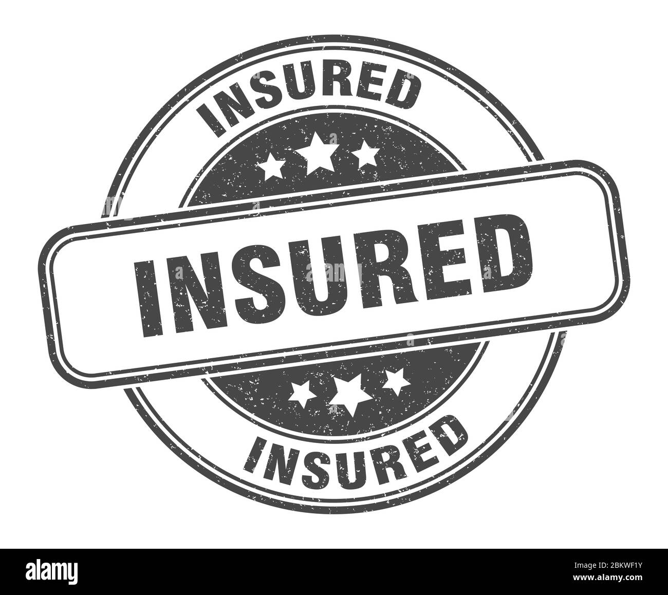insured stamp. insured round grunge sign. label Stock Vector Image & Art - Alamy