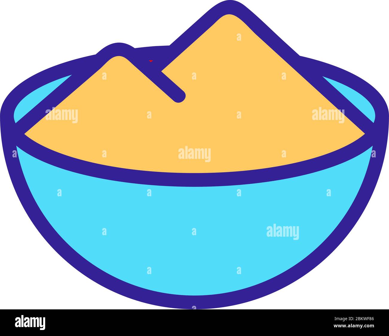 bowl of salt icon vector outline illustration Stock Vector Image & Art ...