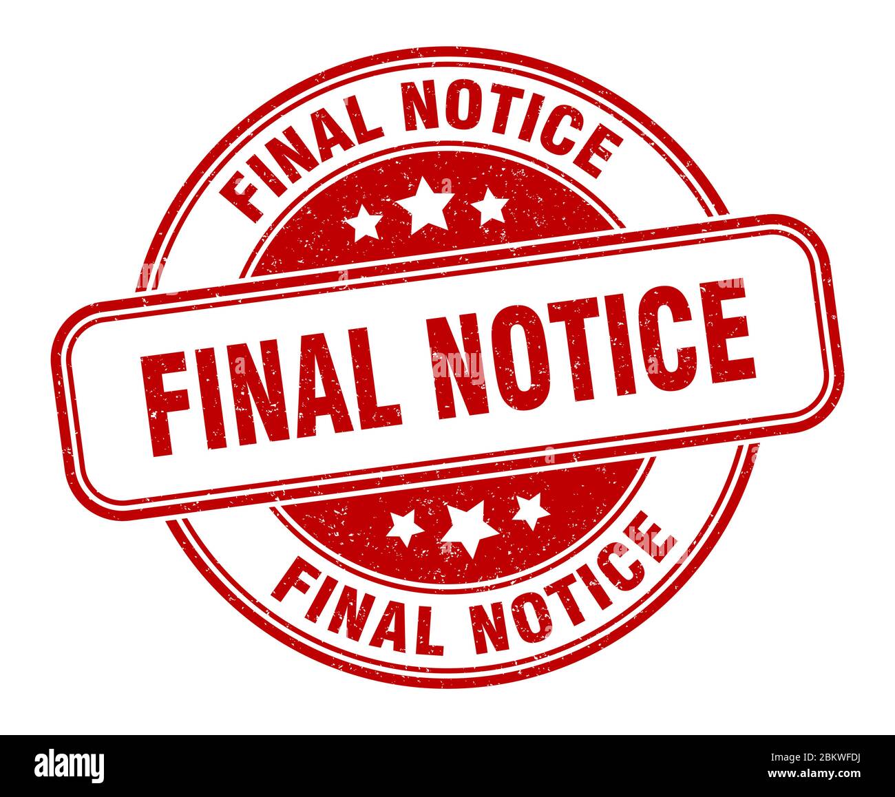 final notice stamp. final notice round grunge sign. label Stock Vector ...