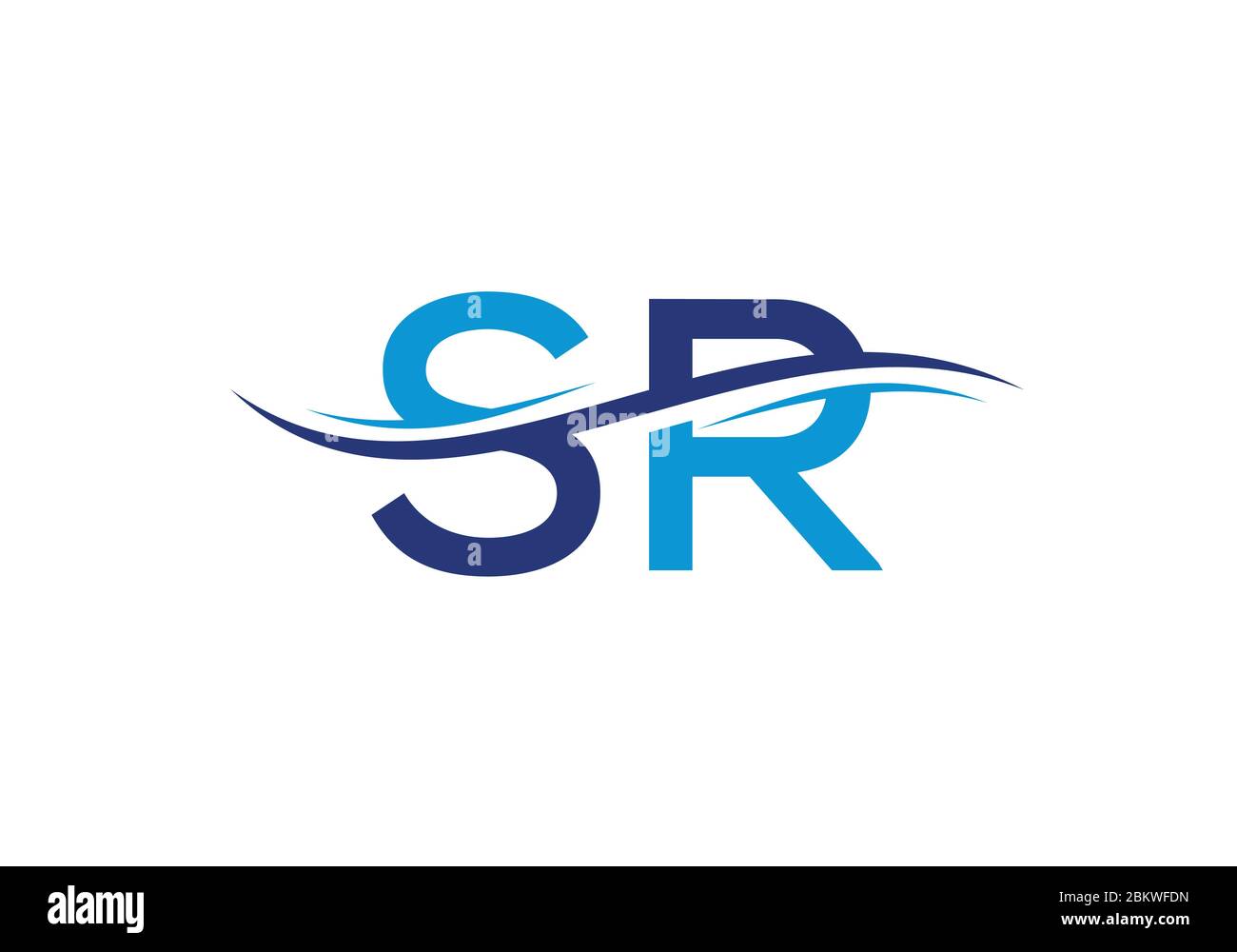 Initial Monogram Letter SR Logo Design Vector Template. Graphic Alphabet Symbol for Corporate ...