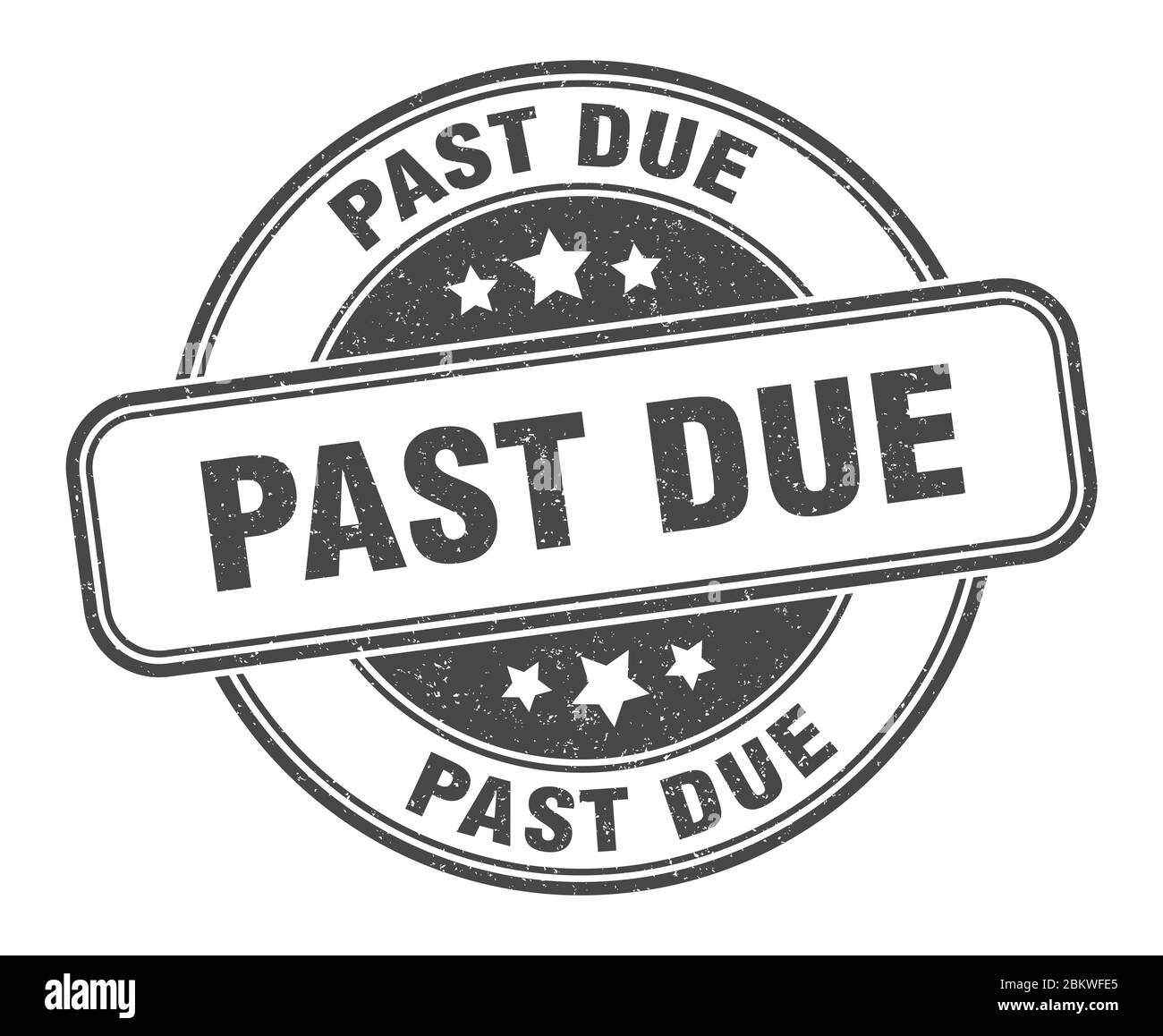 past due stamp. past due round grunge sign. label Stock Vector Image ...