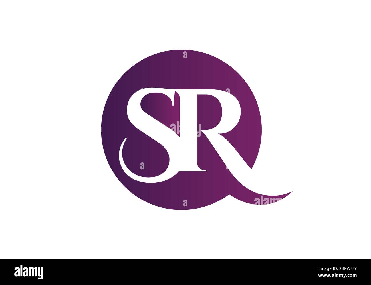 Initial Monogram Letter SR Logo Design Vector Template. Graphic ...