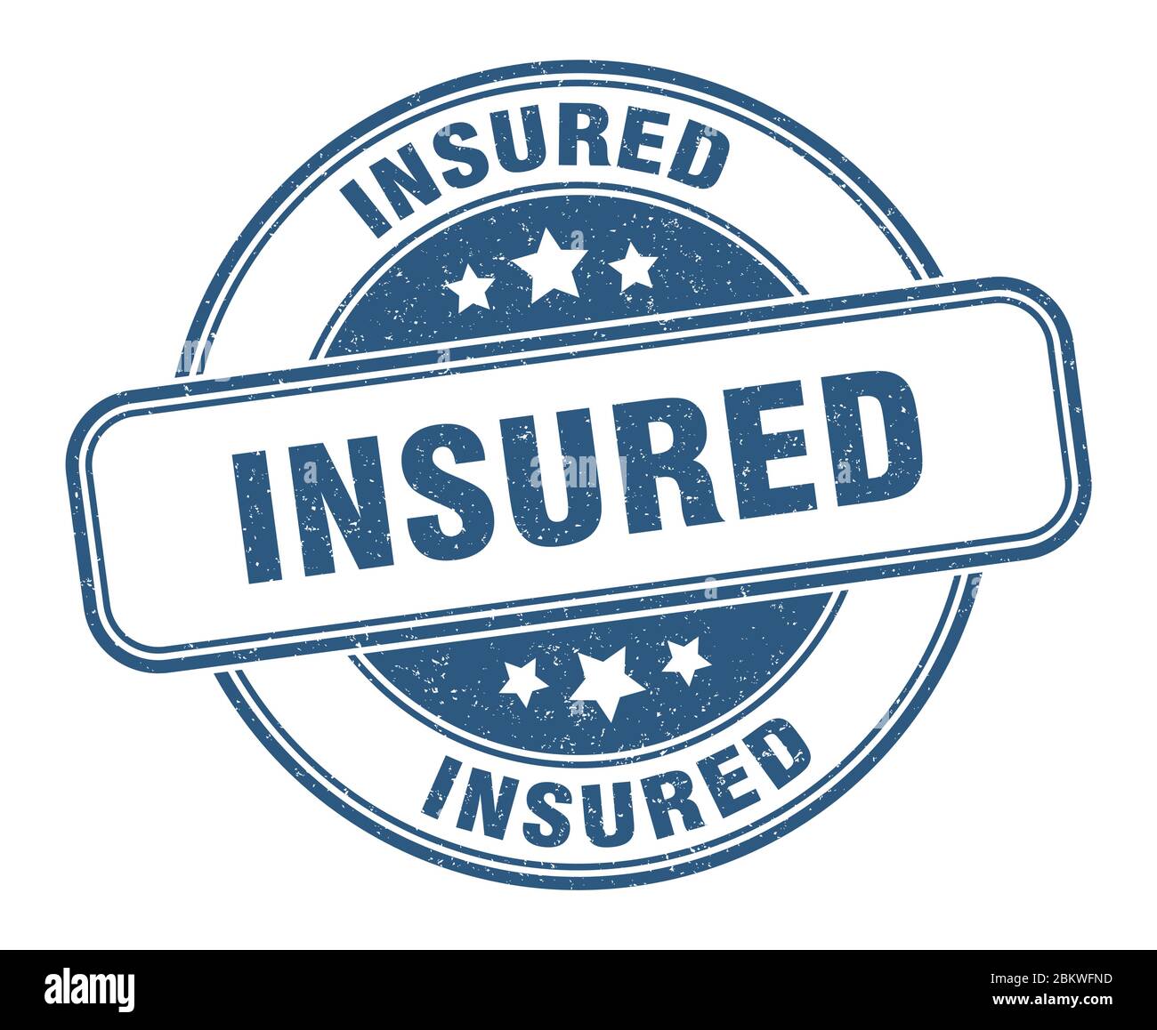 insured stamp. insured round grunge sign. label Stock Vector Image & Art - Alamy