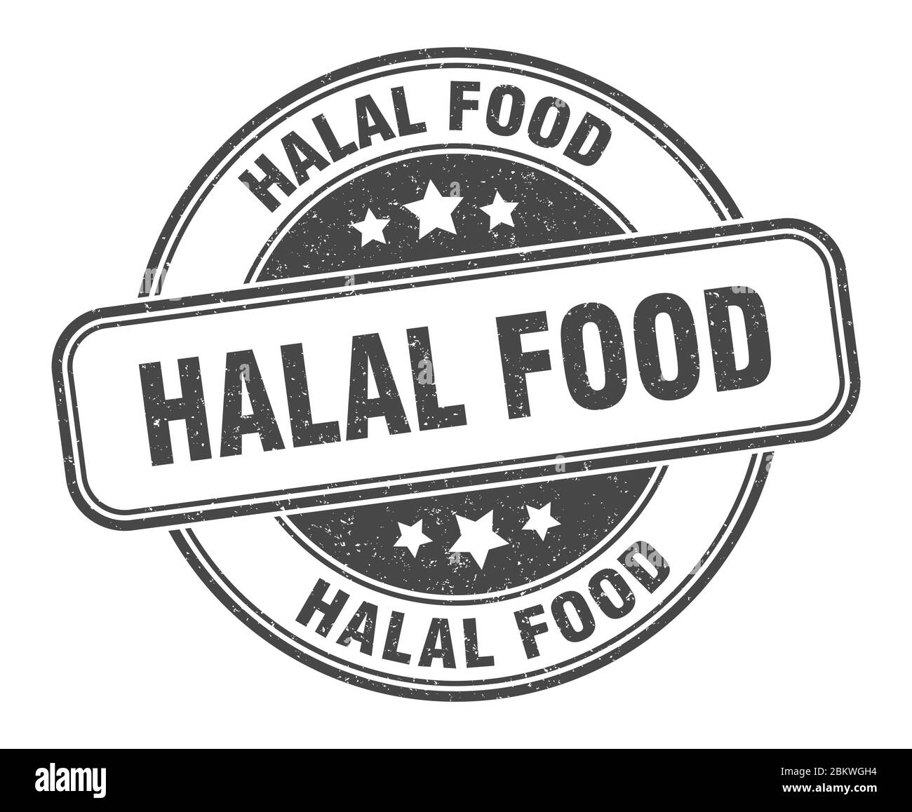 halal food stamp. halal food round grunge sign. label Stock Vector ...