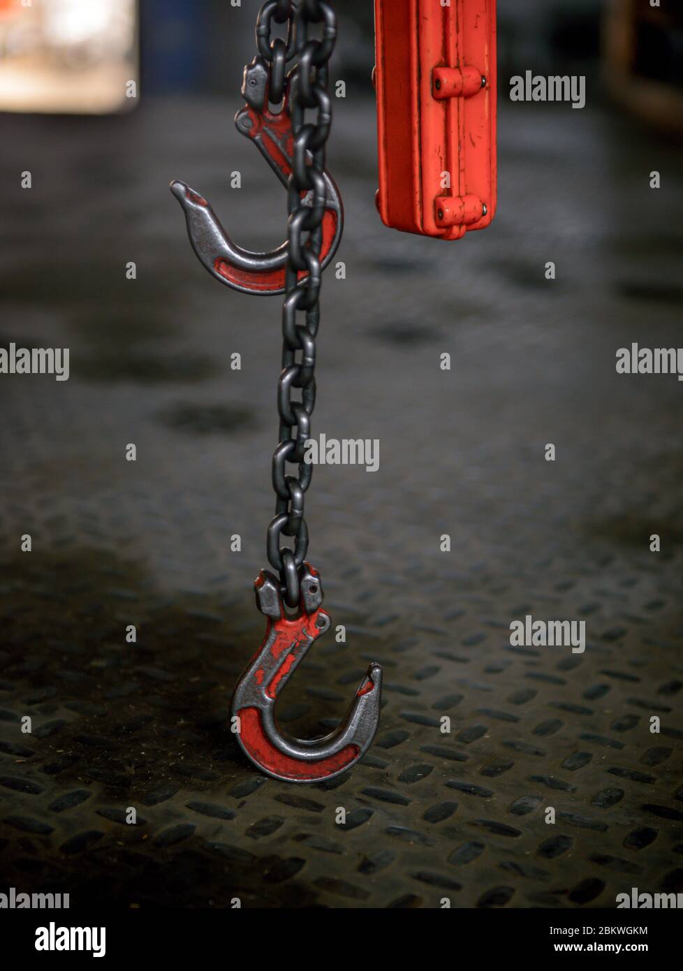 Steel hook and chain. heavy duty hoist hook. Chain Hoist. Industrial ...