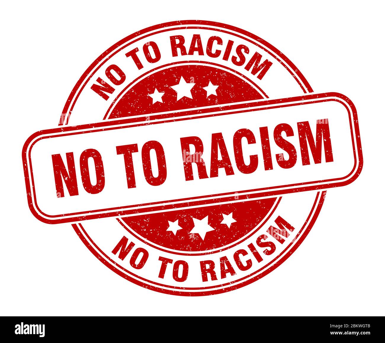 no to racism stamp. no to racism round grunge sign. label Stock Vector ...