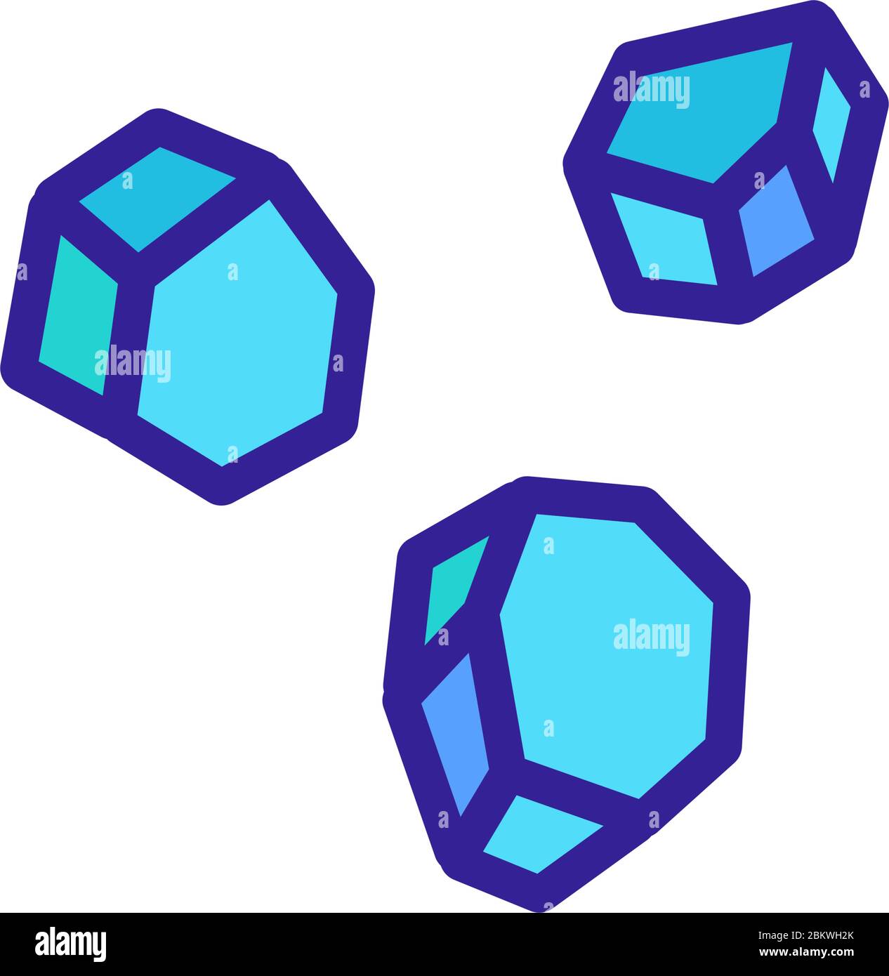 salt crystals icon vector outline illustration Stock Vector Image & Art ...