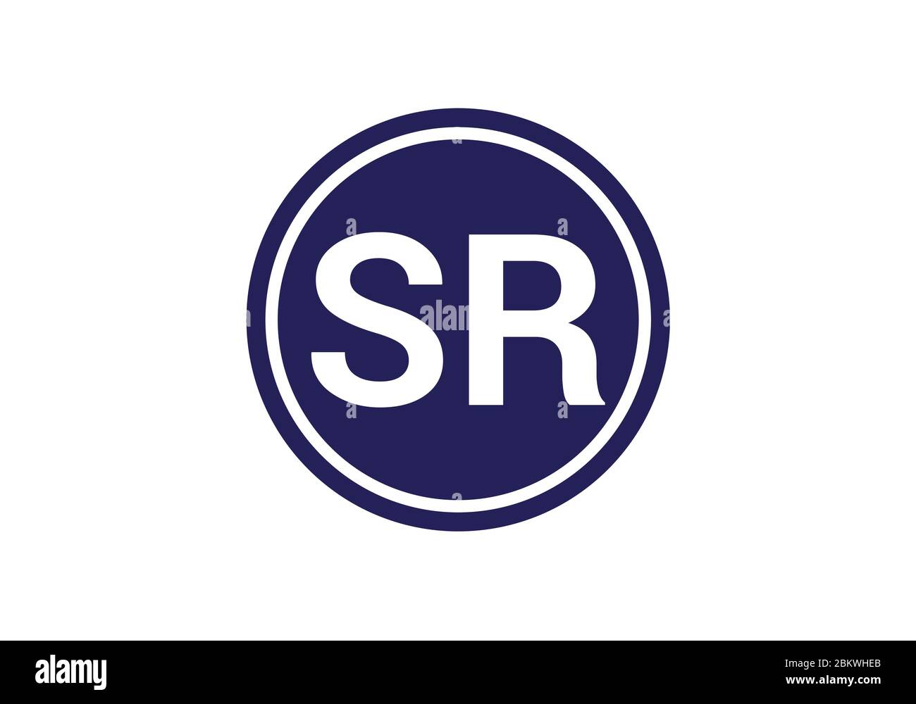 Initial Monogram Letter SR Logo Design Vector Template. Graphic ...