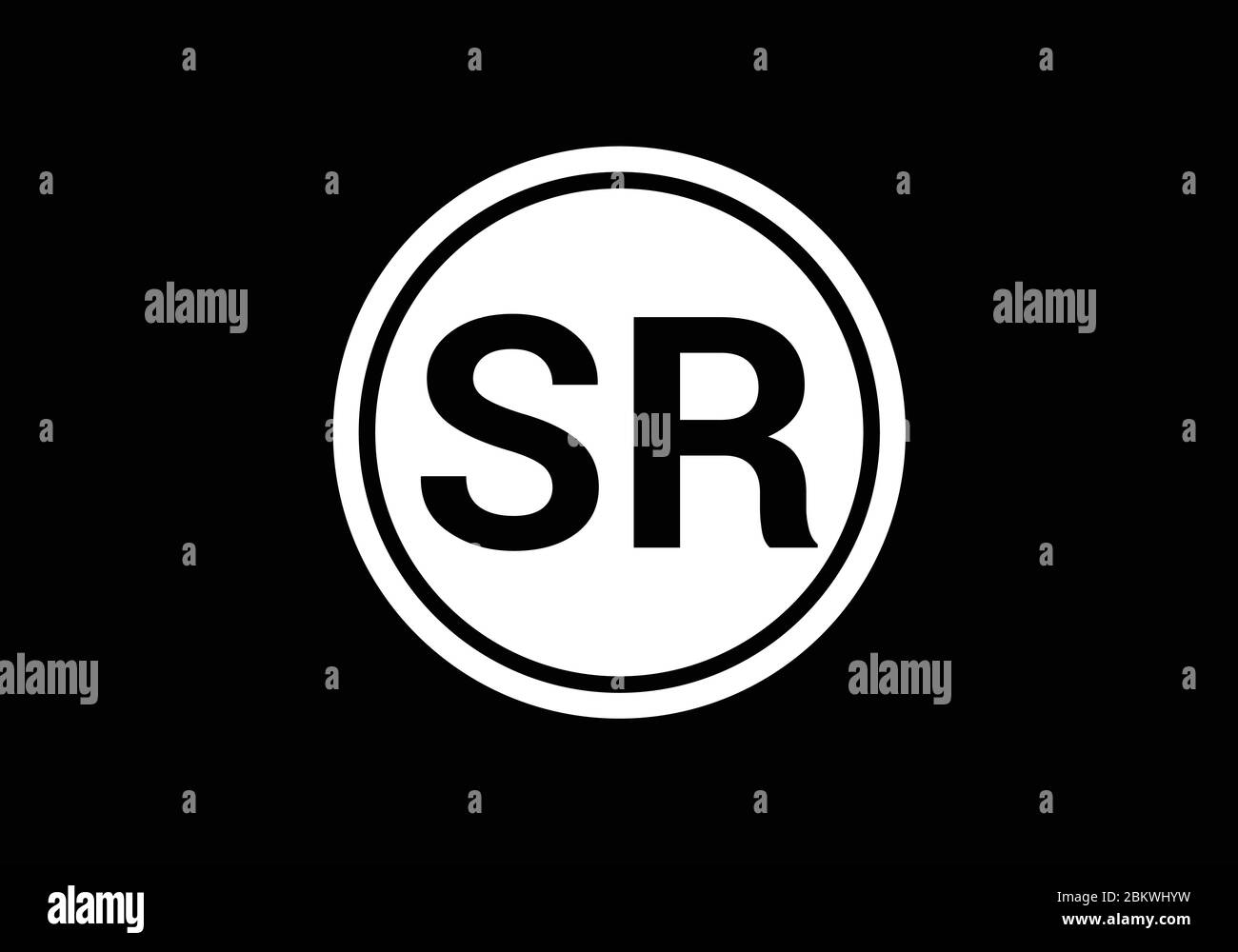 Initial Monogram Letter SR Logo Design Vector Template. Graphic ...