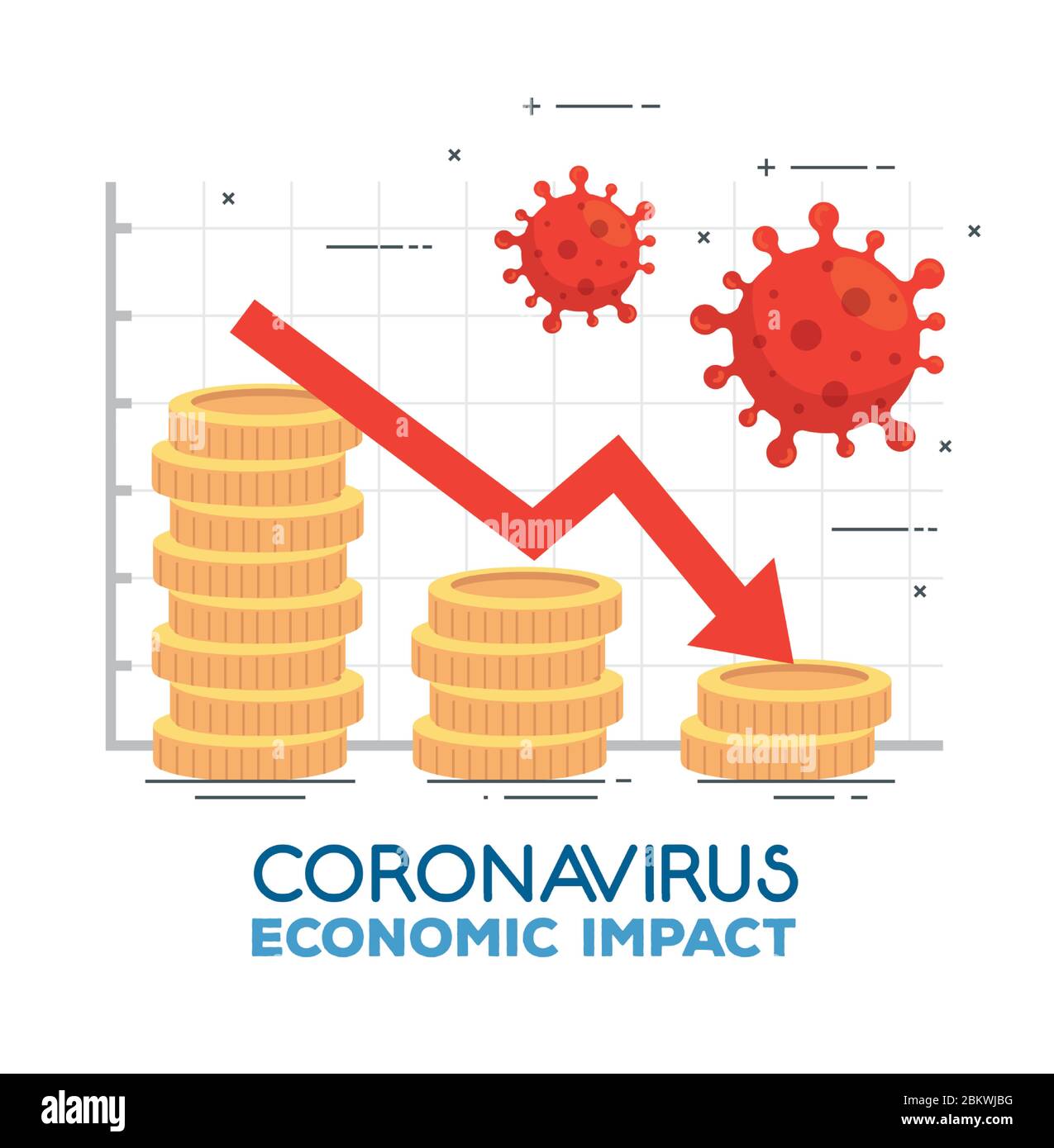 infographic of economic impact by covid 2019 Stock Vector Image & Art ...