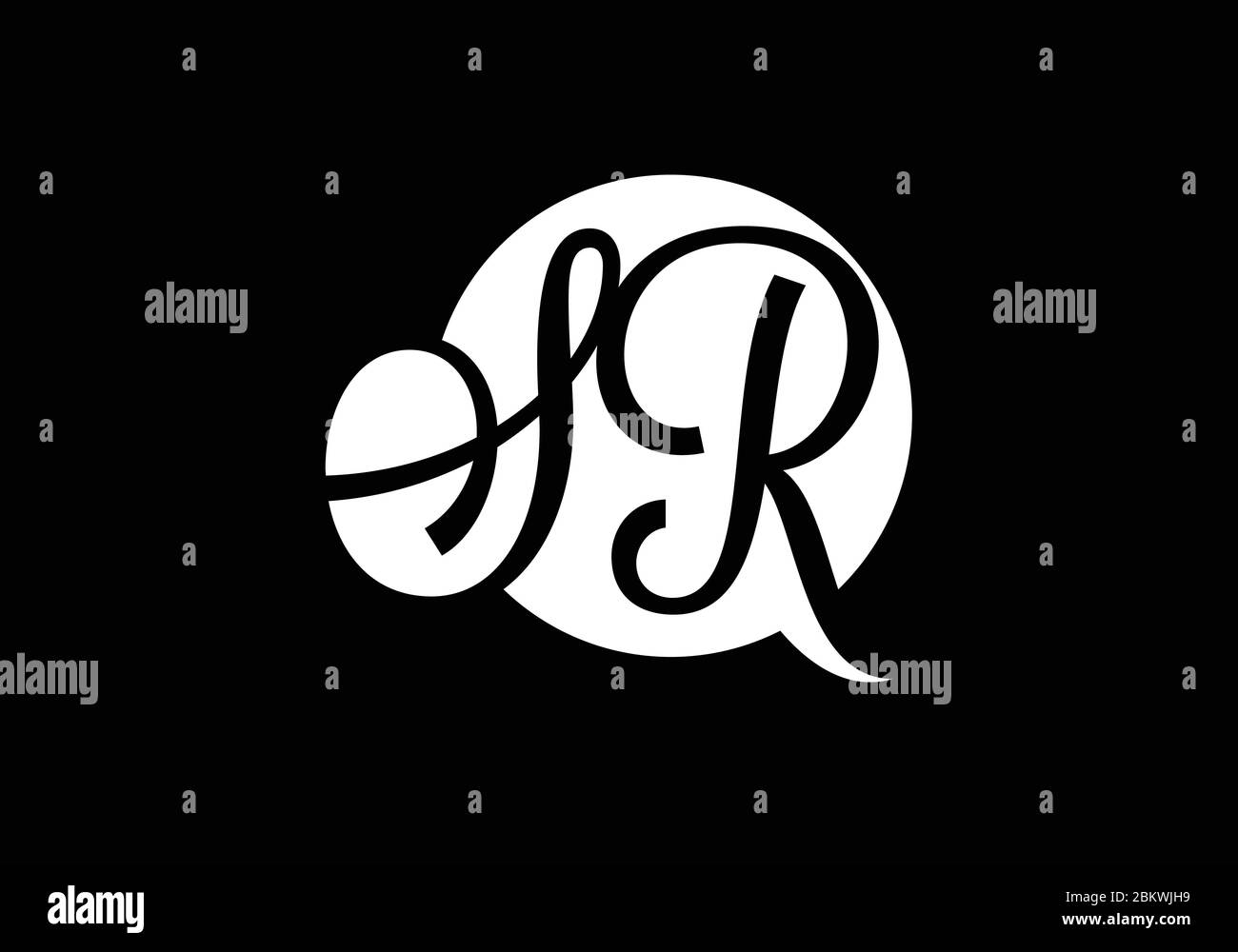Initial Monogram Letter SR Logo Design Vector Template. Graphic ...