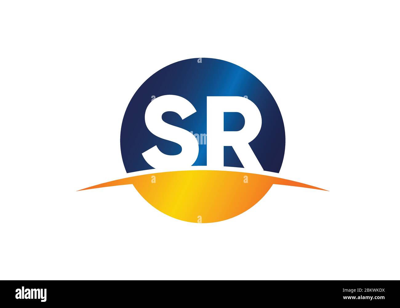 Initial Monogram Letter SR Logo Design Vector Template. Graphic ...