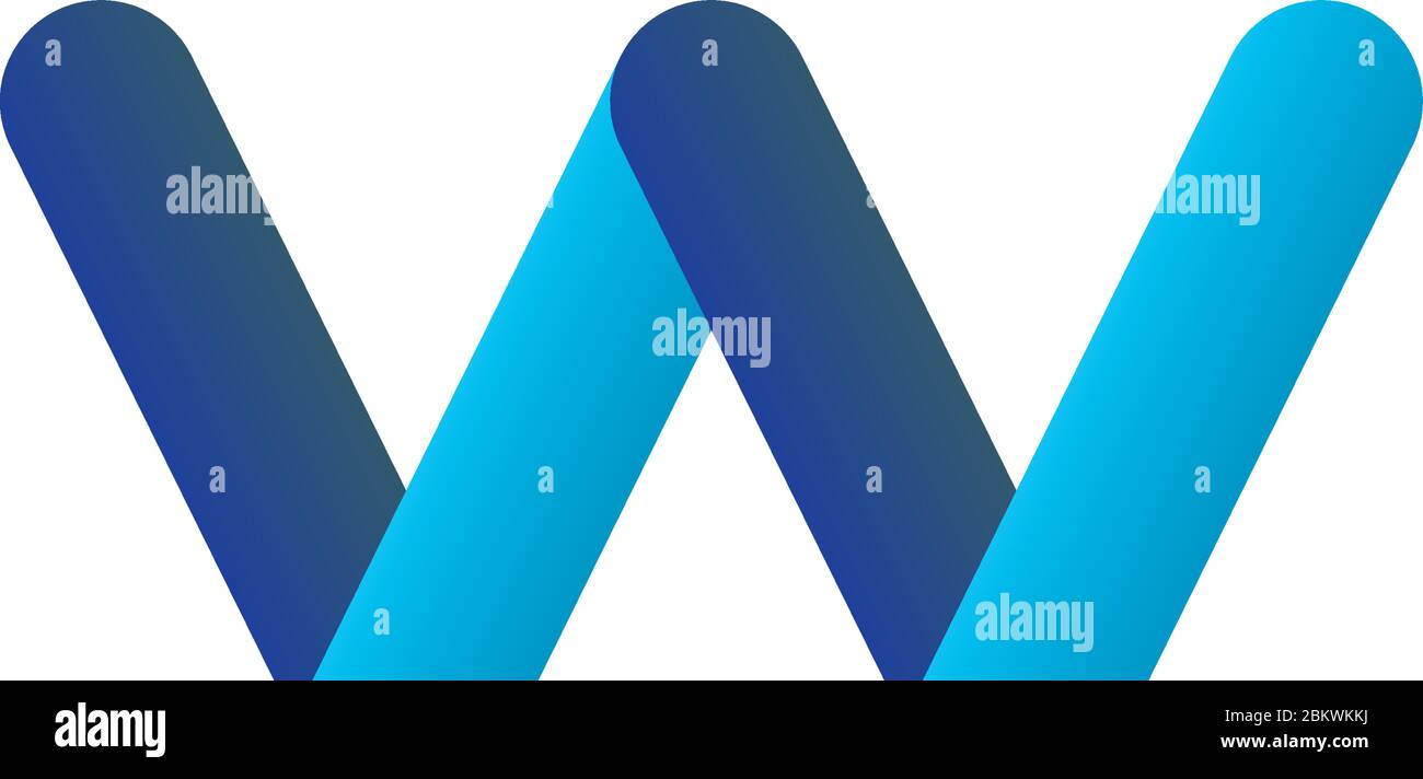 Abstract w shape gradient style icon design, Logo brand and corporate ...