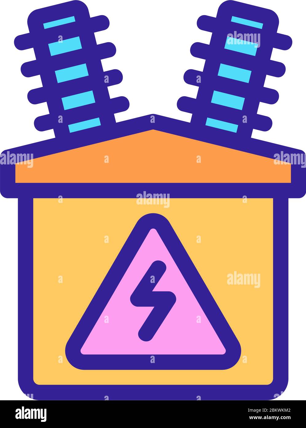 electric distributor icon vector outline illustration Stock Vector ...