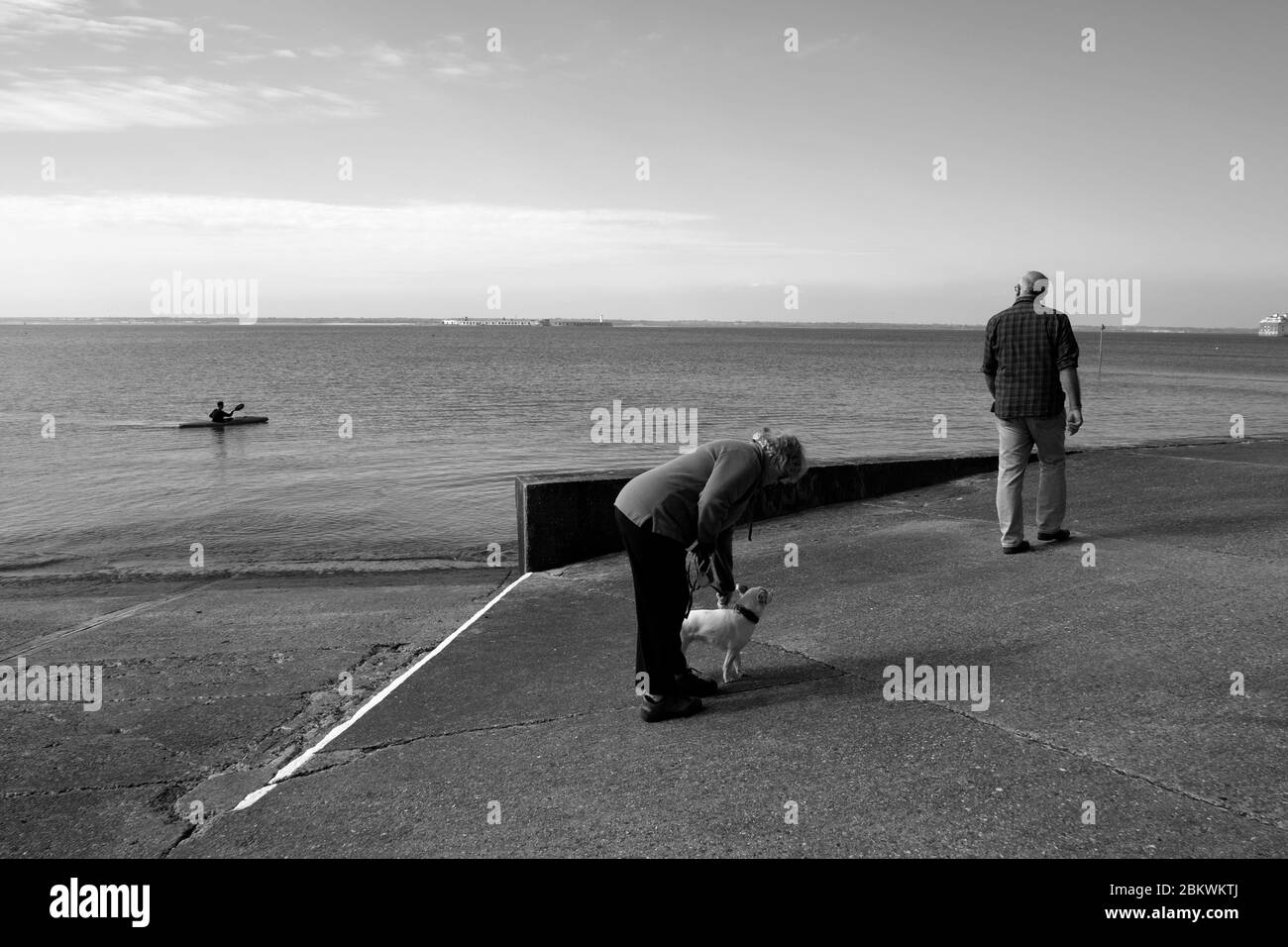 Colwell Bay Isle of Wight bright sunny conditions calm sea looking ...