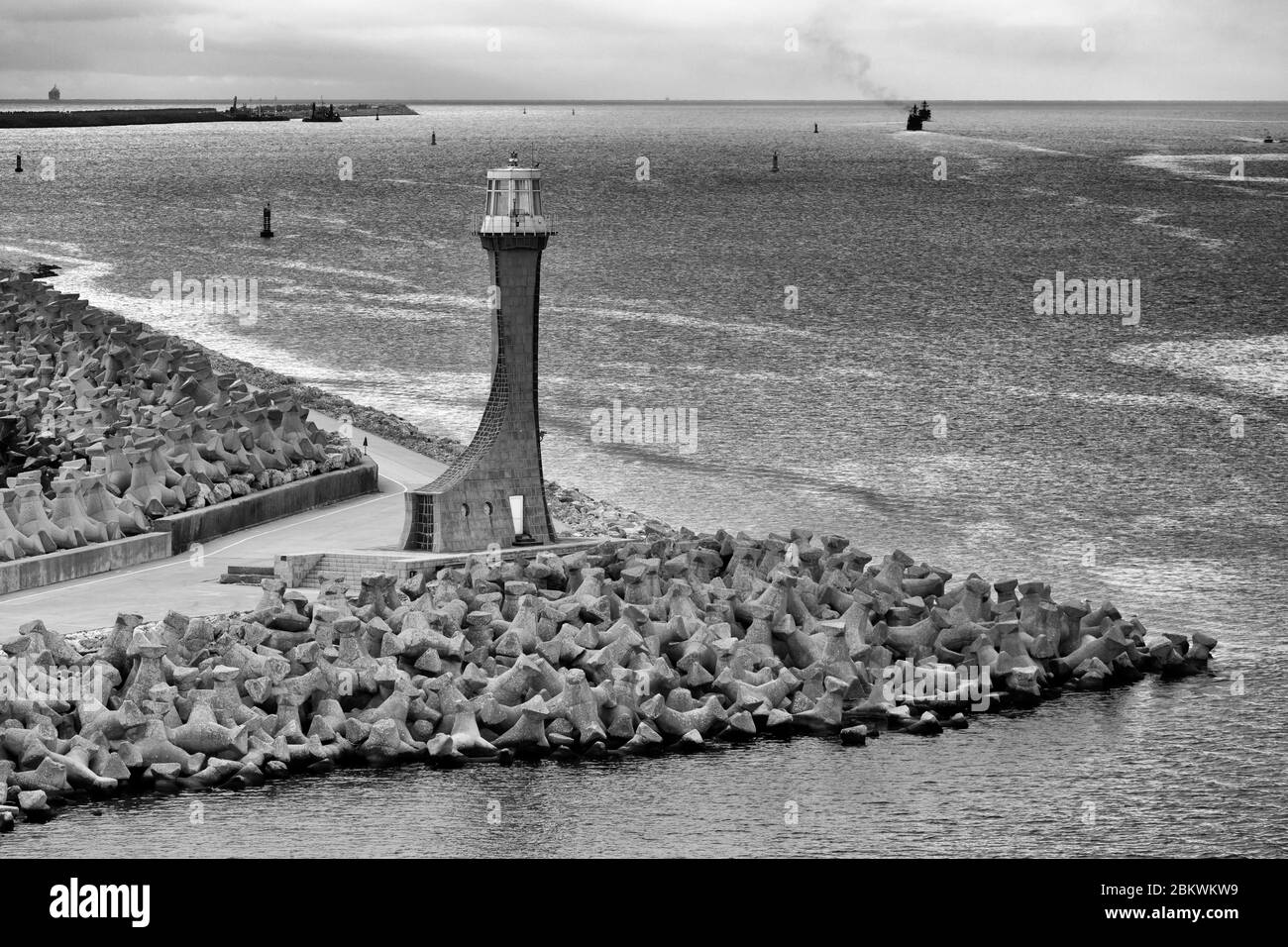 East Breakwater Lighthouse, Constanta, Dobruja Region, Romania Stock ...