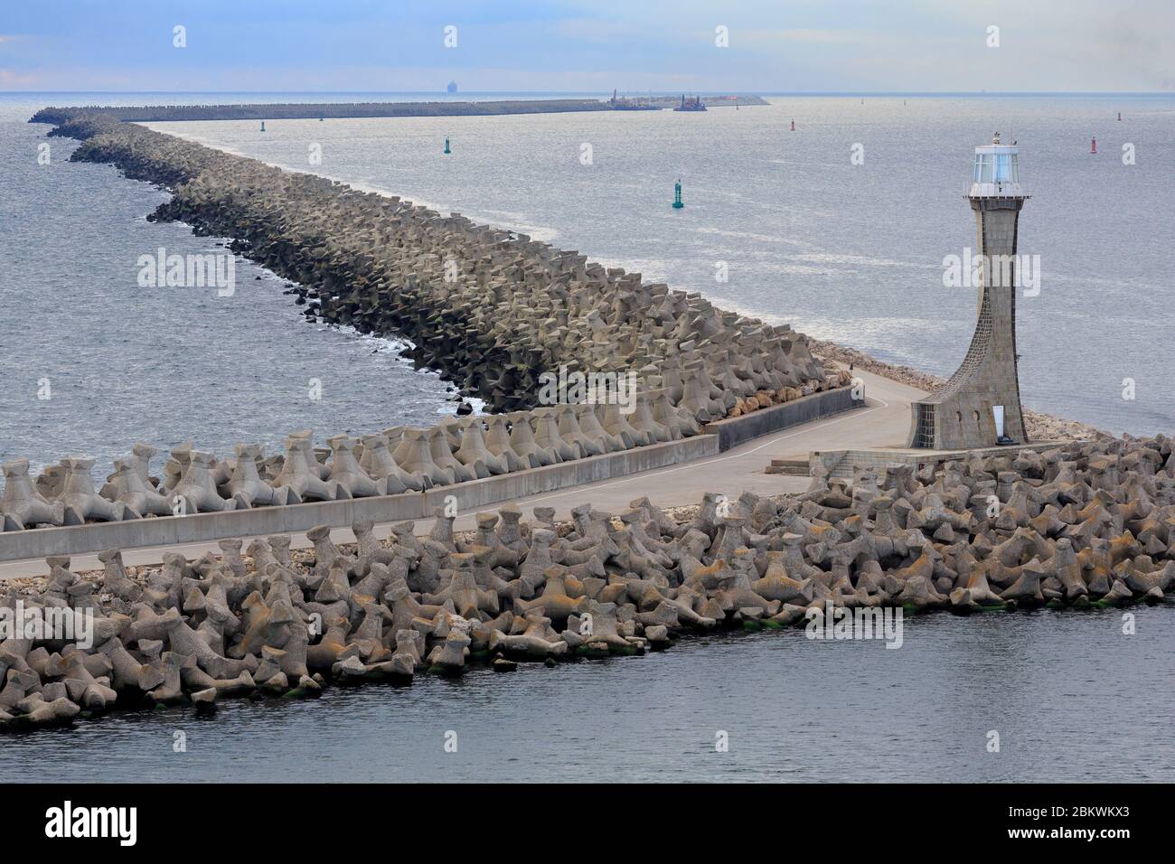 East Breakwater Lighthouse, Constanta, Dobruja Region, Romania Stock ...