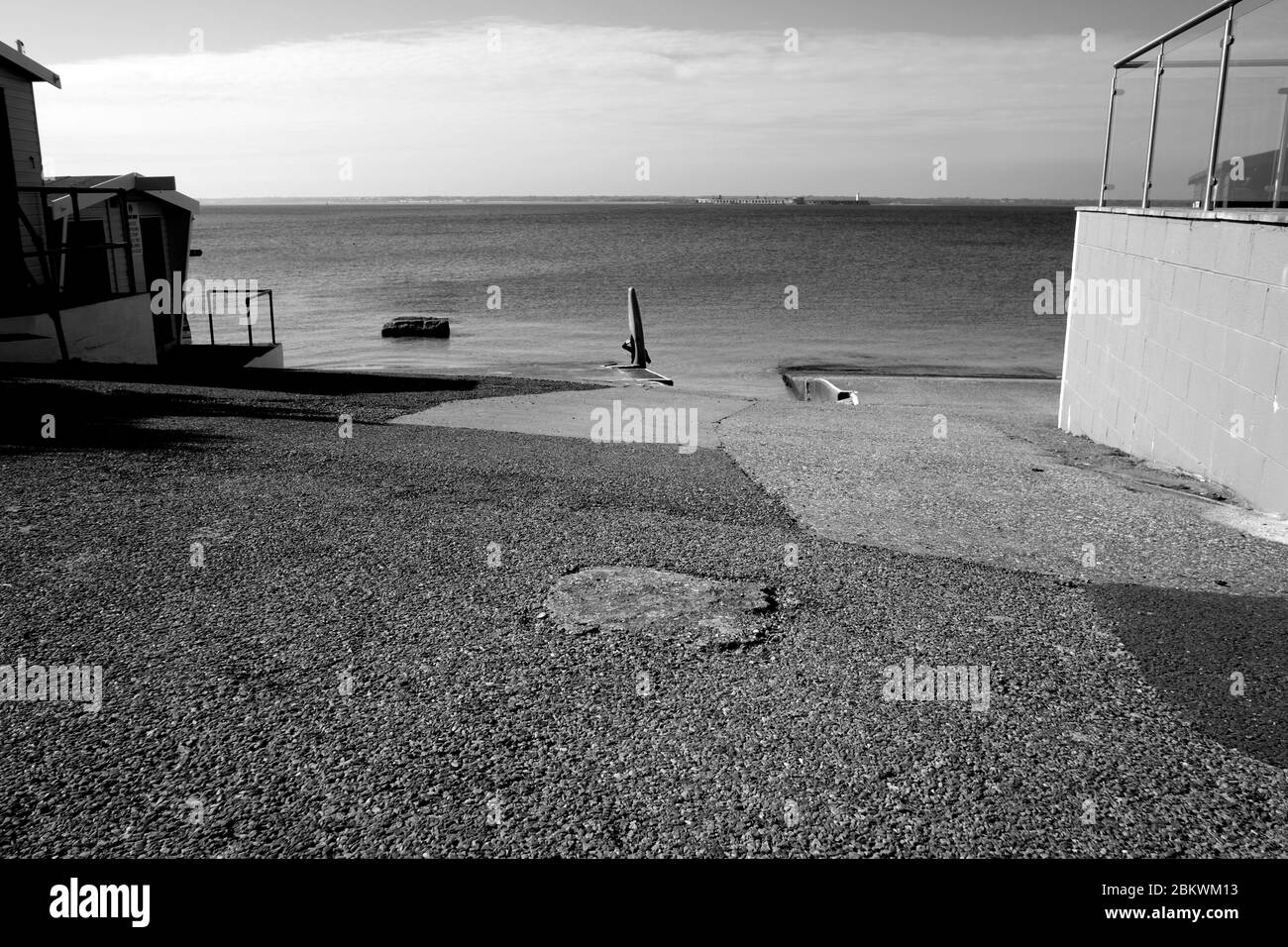 Colwell Bay Isle of Wight bright sunny conditions calm sea looking ...