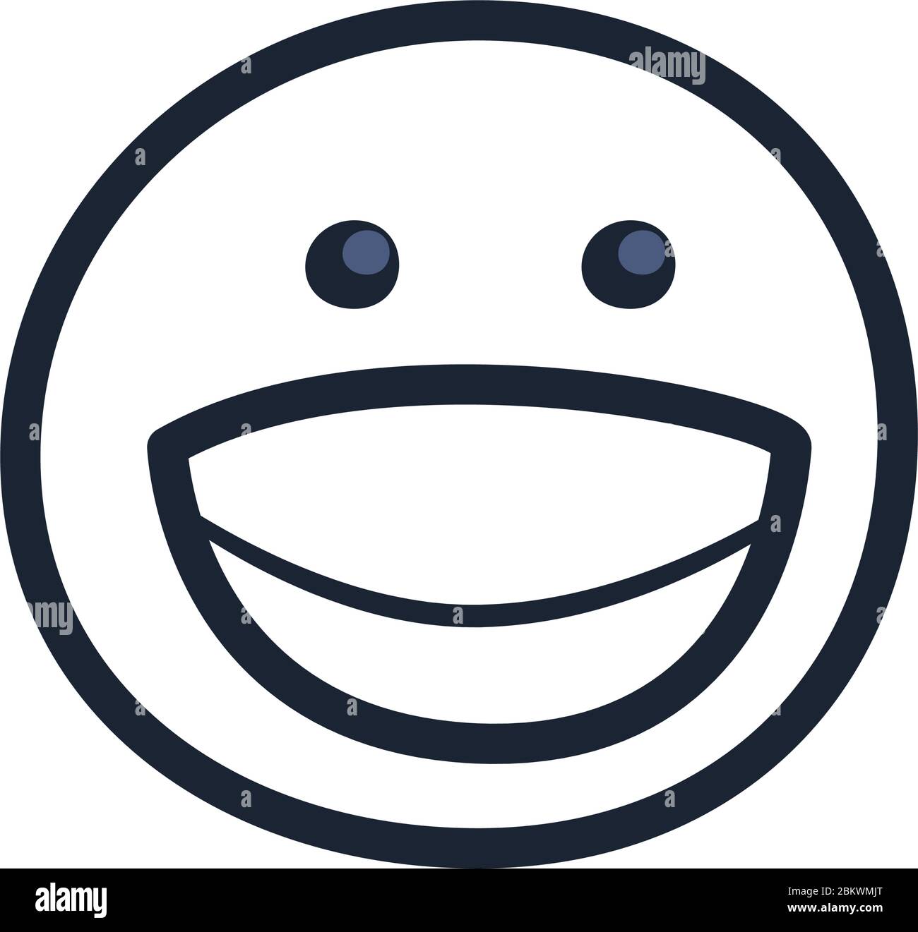 smile emoji face line style icon design, Cartoon expression emoticon ...