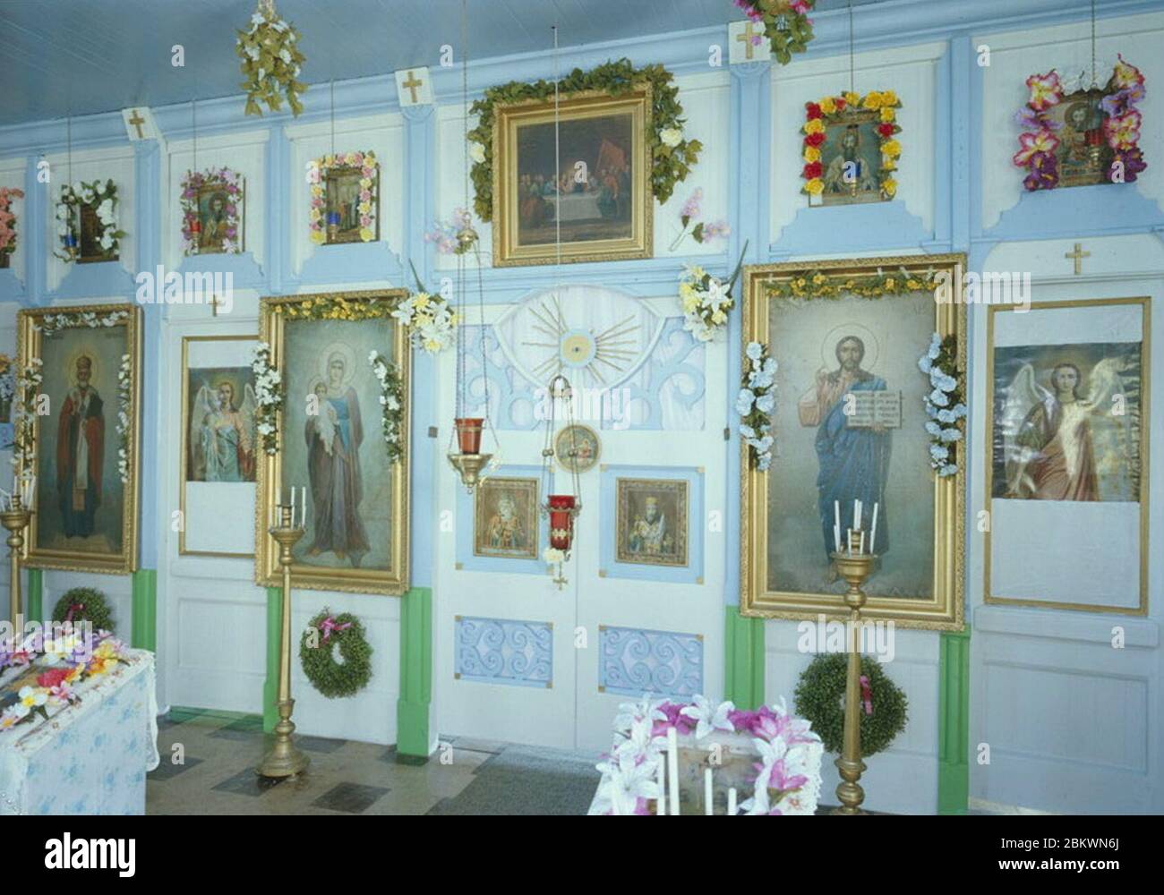 Iconostas Ascension of Our Lord Russian Orthodox Church, Karluk Stock ...