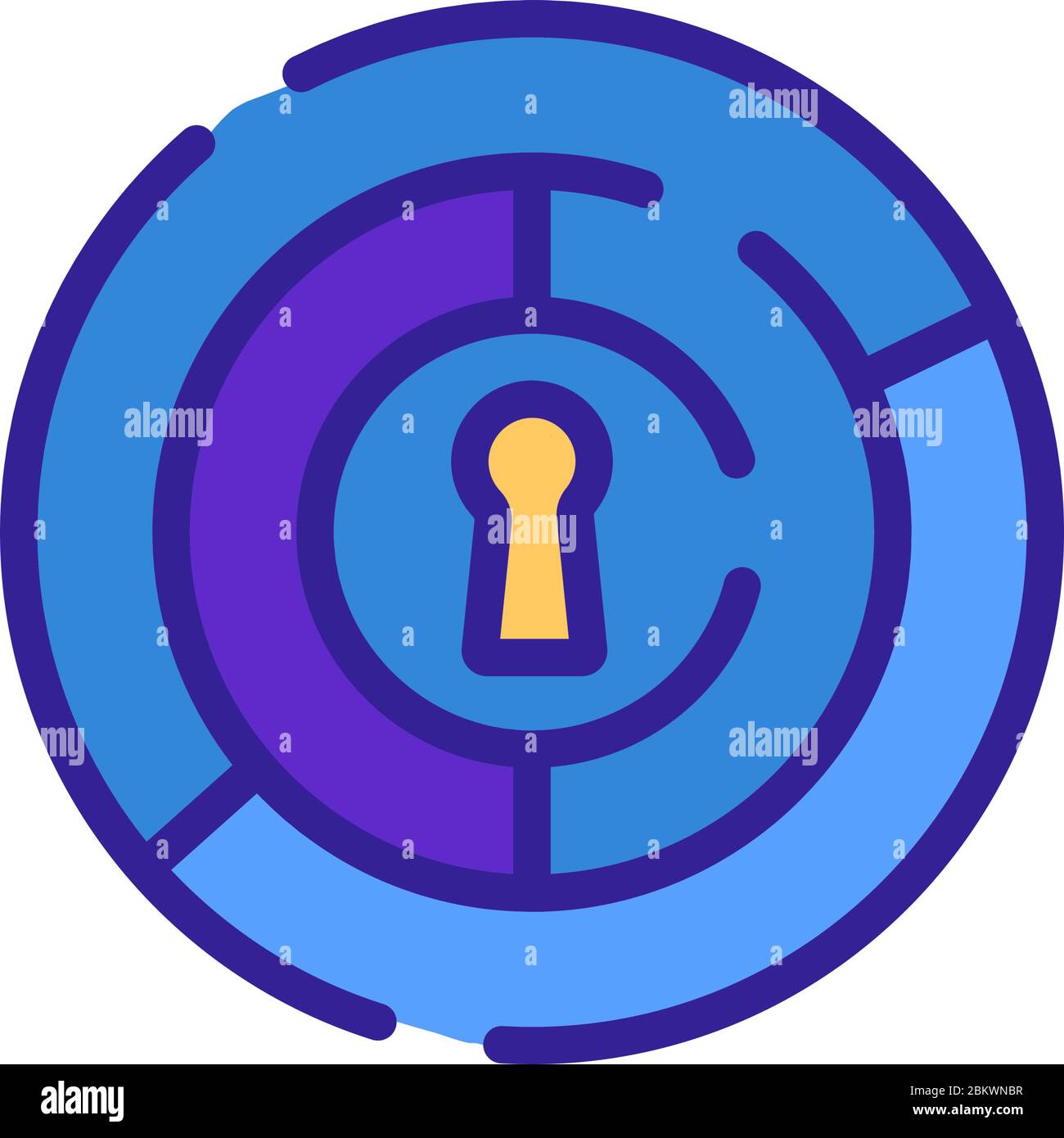 keyhole icon vector outline illustration Stock Vector Image & Art - Alamy