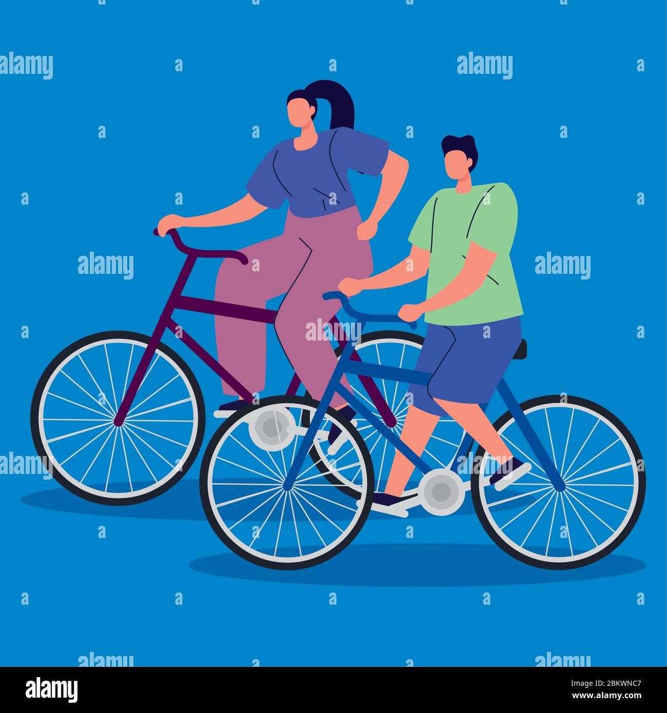Person avatar in bicycle Stock Vector Images - Alamy