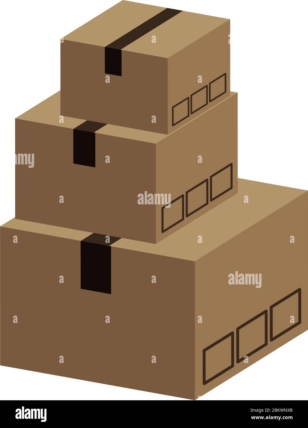 pile boxes carton delivery service Stock Vector Image & Art - Alamy