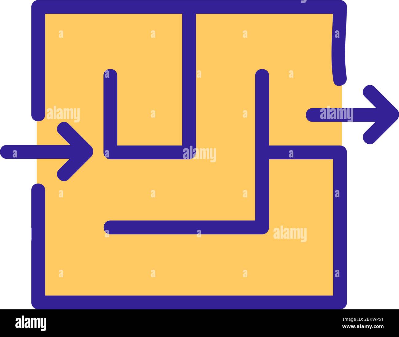 find way out of puzzle icon vector outline illustration Stock Vector ...