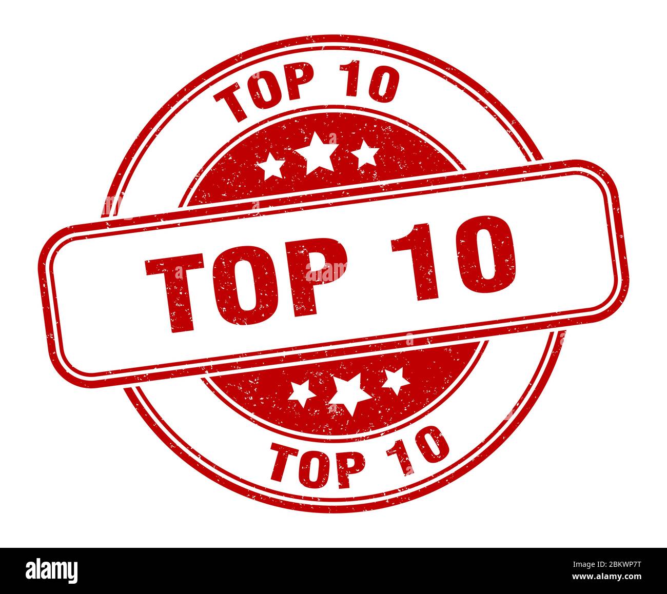 top 10 stamp. top 10 round grunge sign. label Stock Vector Image & Art ...
