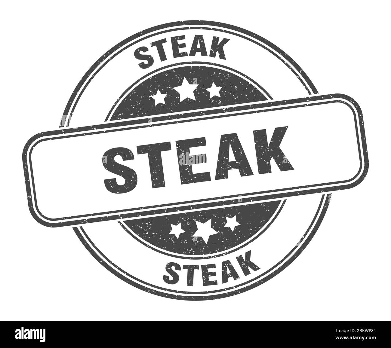 steak stamp. steak round grunge sign. label Stock Vector Image & Art ...